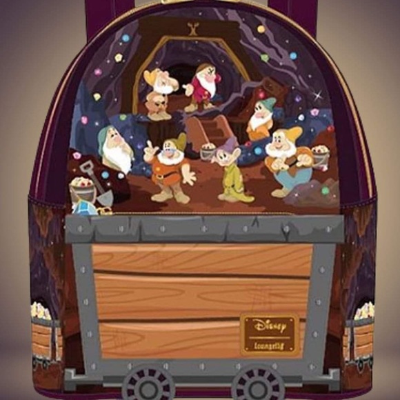 Loungefly | Bags | Loungefly Disney Seven Dwarf Mine Cart Mini Backpack ...